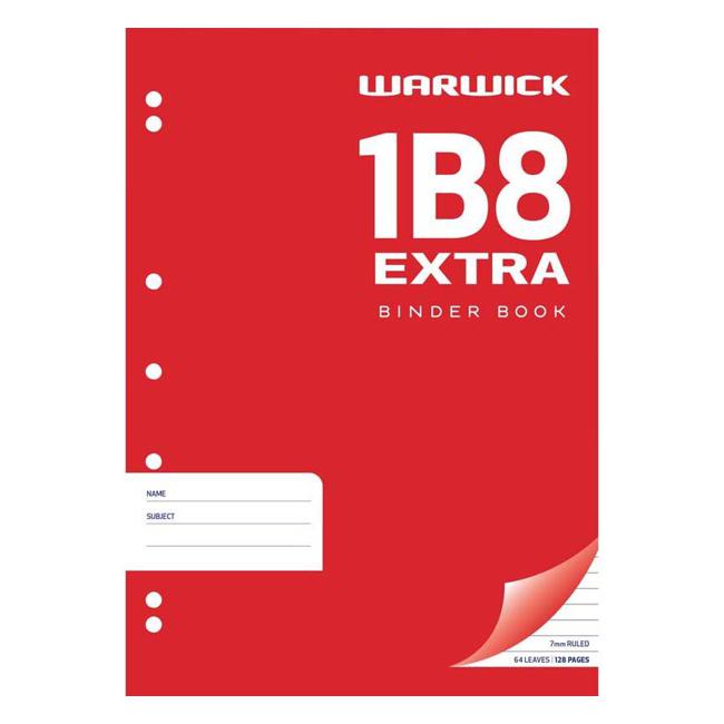 Warwick Exercise Book 1B8 64 Leaf A4 Punched Ruled 7mm — Marston Moor