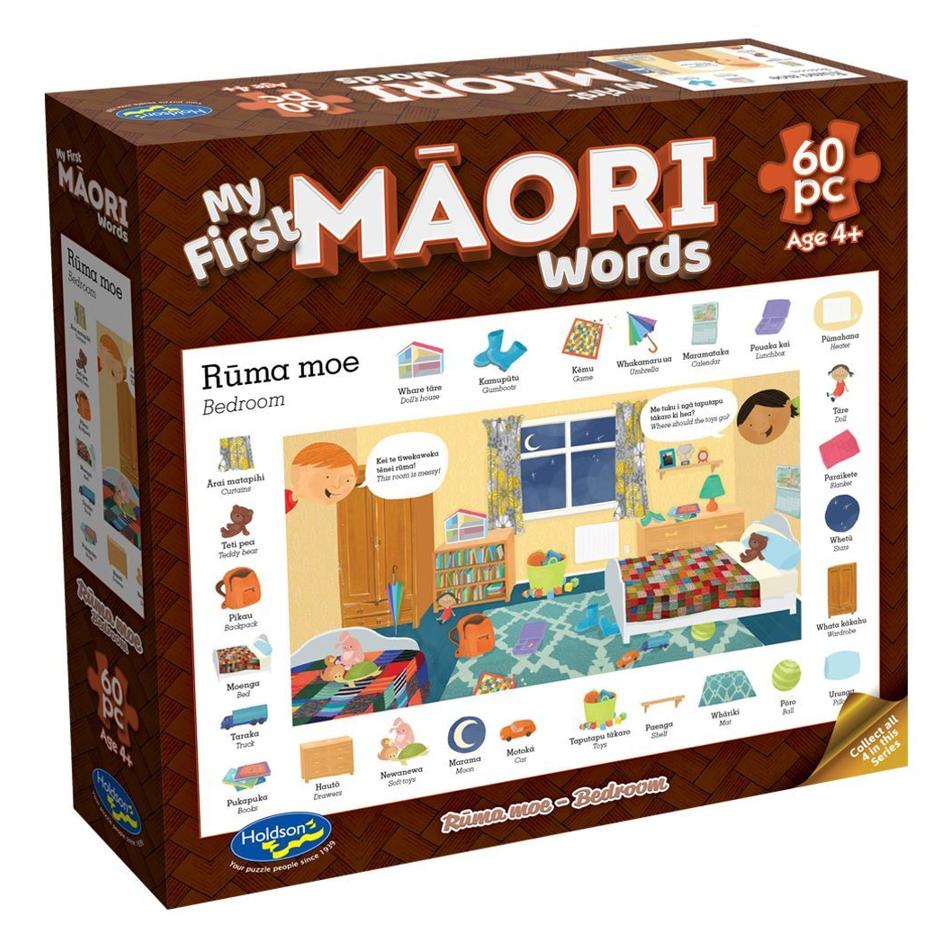 Holdson Puzzle - My First Māori Words, 60pc (Ruma Moe - Bedroom ...